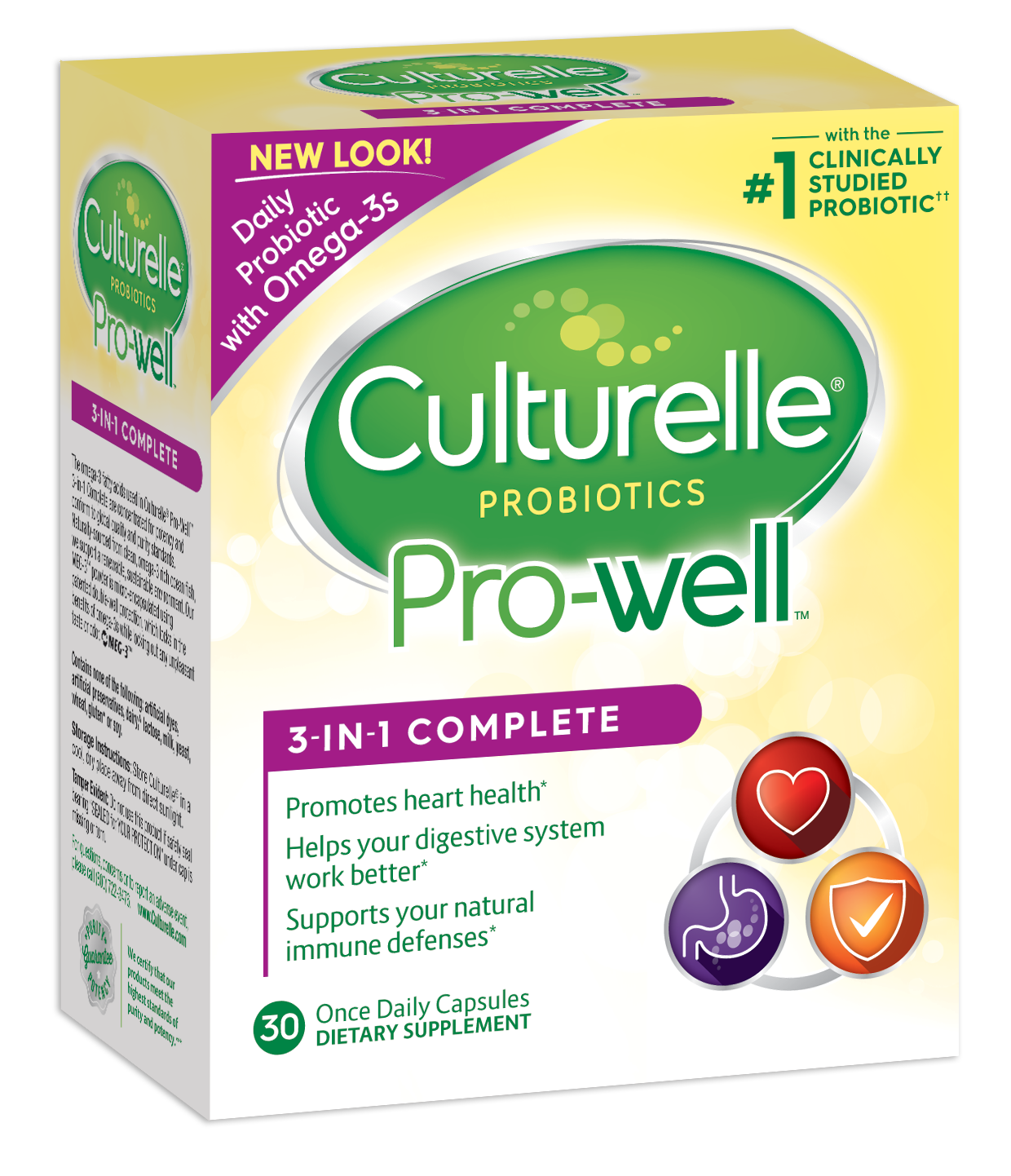 Culturelle® Pro-Well® 3-in-1 Dietary Supplement